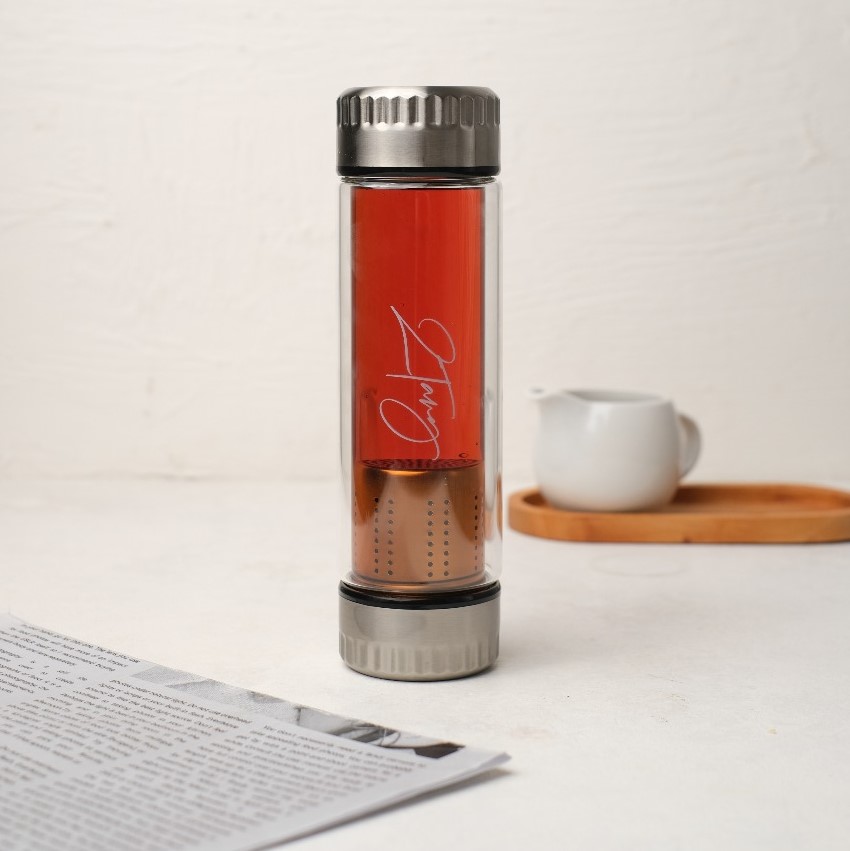 2Tang Tumbler Double Wall Glass Tea Filter Strainer Portable - 2 Tang